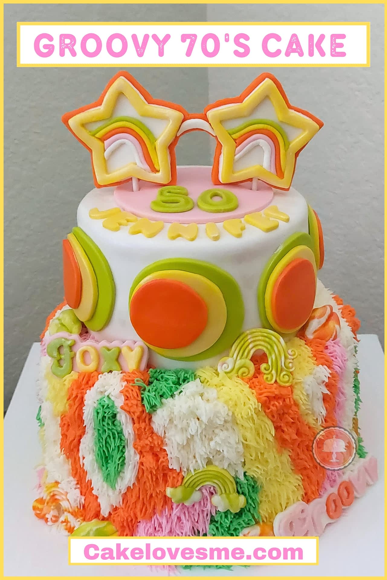 Groovy 70s Themed Cake: How To Design