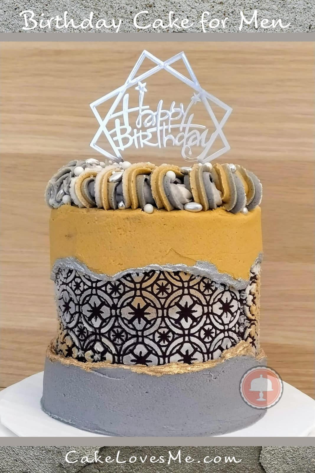 Elegant Birthday Cake For Men - Trendy, Modern, And Classy