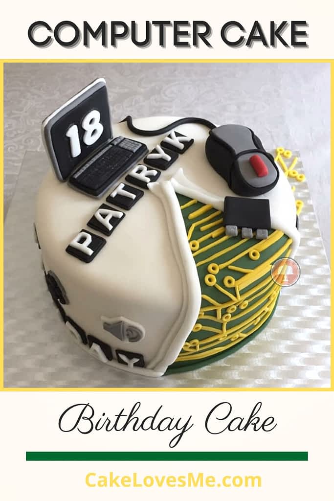 Smart Computer Cake - Fondant Birthday Cake Theme