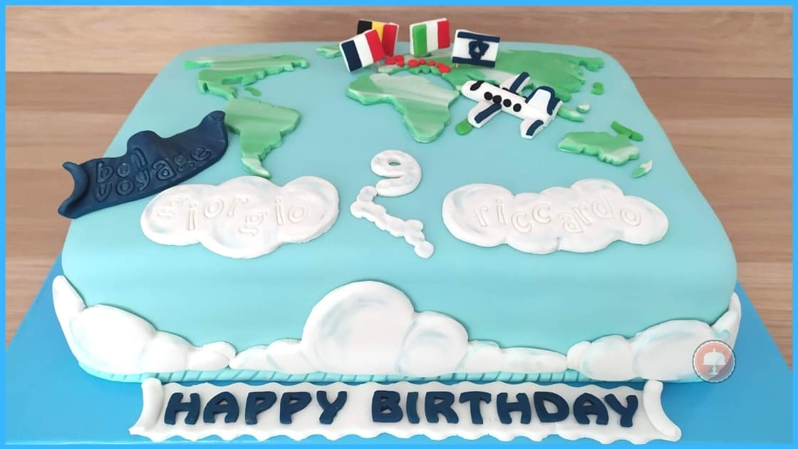 World Map Travel Cake - Birthday Cake Ideas - CakeLovesMe